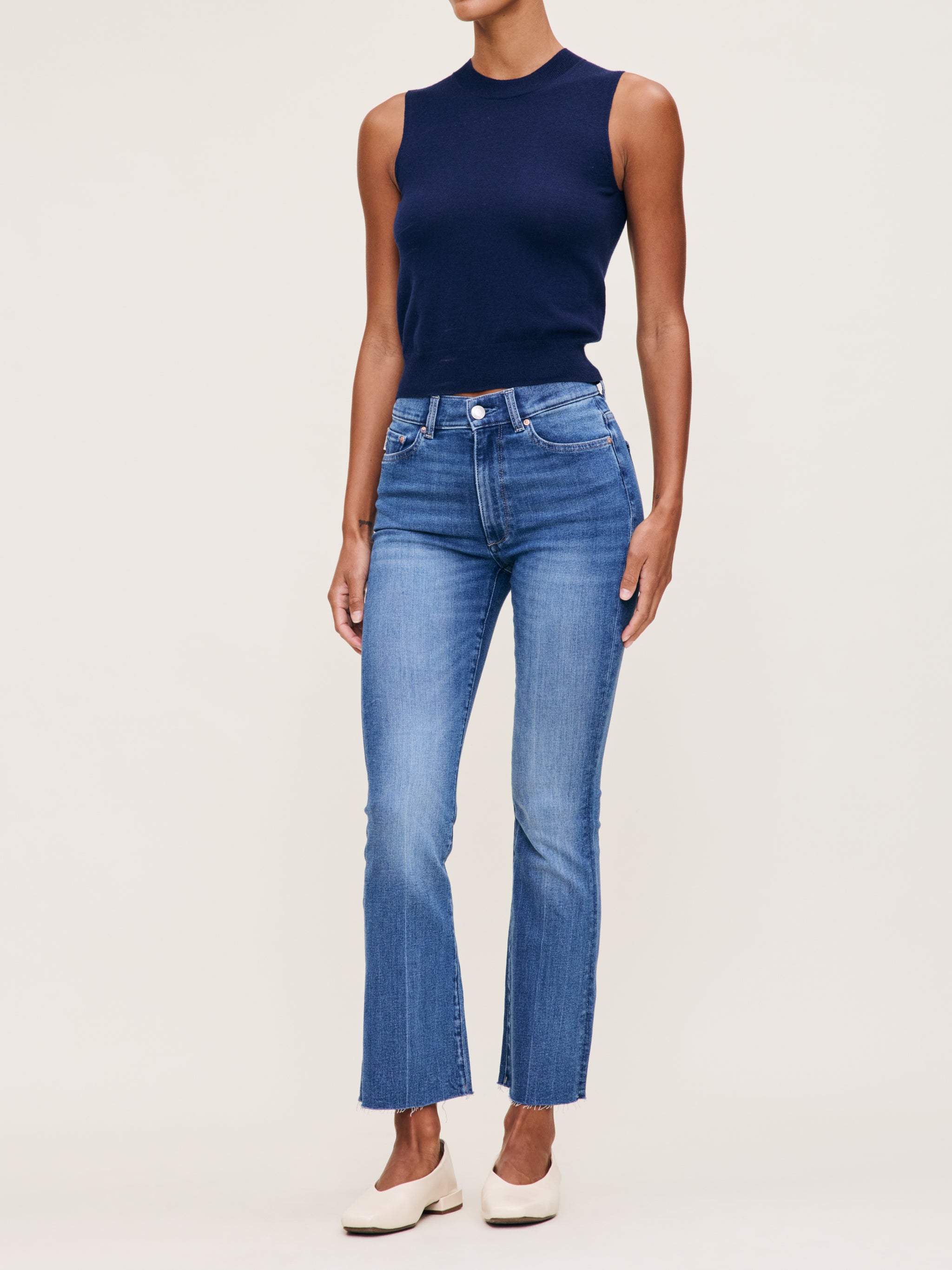 Bridget Boot Crop Denim Jeans - Palm Springs – Coastal Closet